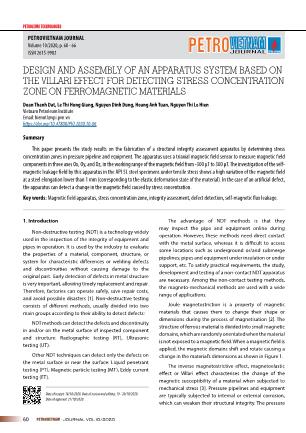 Design and assembly of an apparatus system based on the villari effect ...